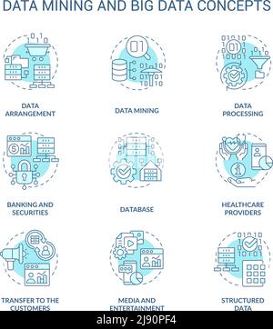 Data arrangement turquoise concept icon Stock Vector Image & Art - Alamy