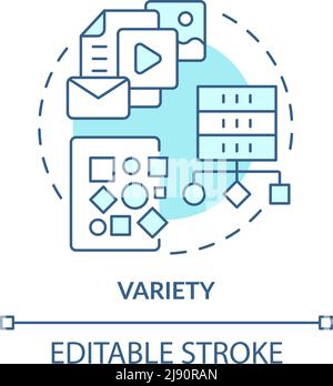 Unstructured data turquoise concept icon Stock Vector Image & Art - Alamy