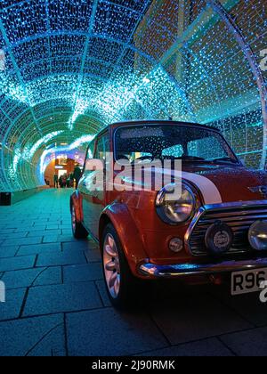 Volcano Orange Rover Mini Cooper Stock Photo - Alamy