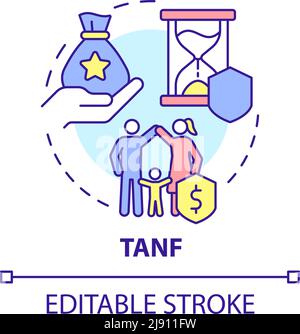 Needy family line color icon. Sign for web page, mobile app, button ...