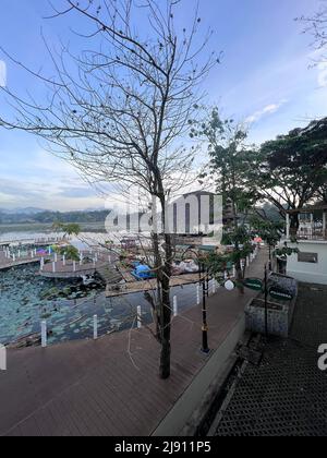 Aerial view of Situ Bagendit is a famous tourist spot in Garut with ...