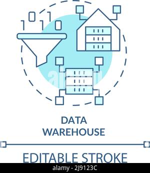 Data warehouse turquoise concept icon Stock Vector Image & Art - Alamy