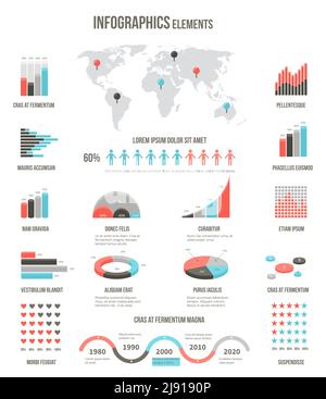 Infographic brochures. Modern abstract graph visualization different charts data booklets ...