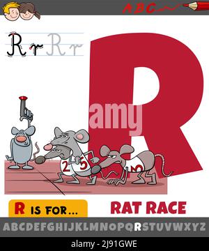 Illustration of a letter R is for rat Stock Vector Image & Art - Alamy