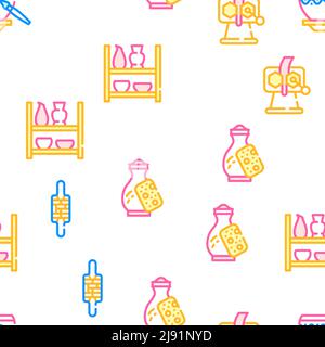 Pottery Production Vector Seamless Pattern Stock Vector Image & Art - Alamy