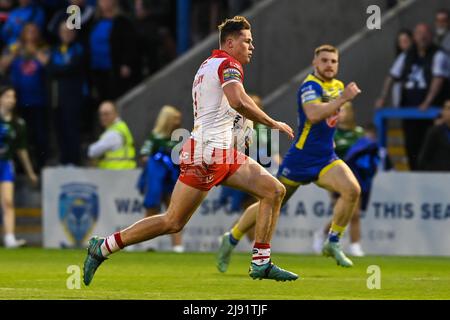 Jack Welsby #1 of St Helens celebrates his winning drop goal during ...