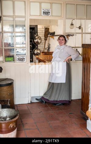 Colourful images at the bakers shop during the Victorian era at the ...