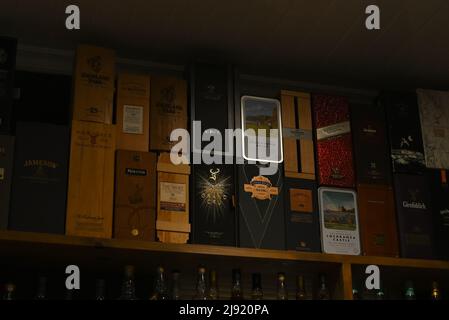 Whiskey display boxes Stock Photo - Alamy