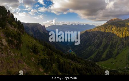 Aerial view of the Walensee and the Churfirsten Stock Photo - Alamy