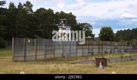 The former US observation base Point Alpha on the inner-German border ...