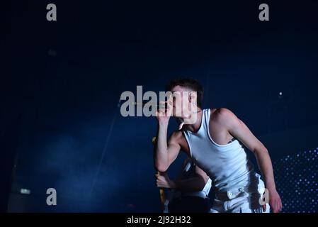 Napoli, Italy. 19th May, 2022. The Italian singer Riccardo Fabbriconi ...
