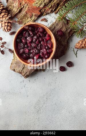 Natural eco dried cranberries top view heart shape Stock Photo - Alamy