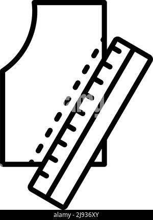 Sewing Pattern Icon. Editable Bold Outline With Color Fill Design ...