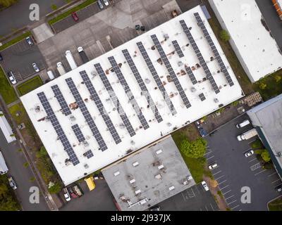 View from above of car parking full of vehicles Stock Photo - Alamy