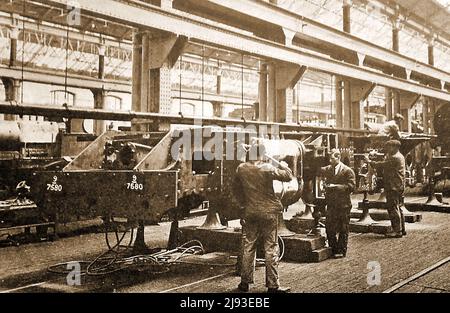 An old photograph of the famous 'Royal Scot ' railway engine under ...