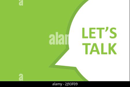 let s talk Dialog, chat speech bubble. Marketing concept Stock Vector ...