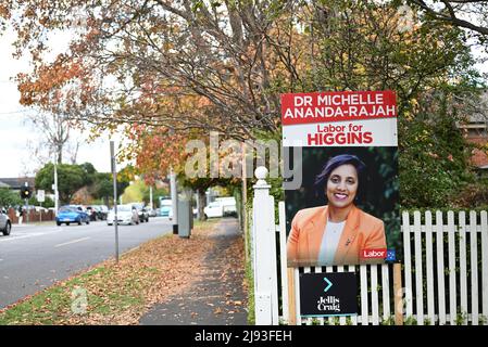 Sign promoting the candidacy of the Australian Labor Party's Lior Harel ...