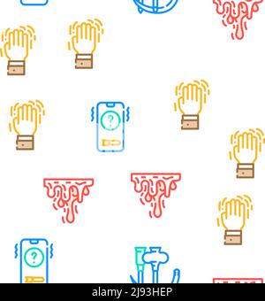 Fear Phobia Problem Vector Seamless Pattern Stock Vector Image & Art ...