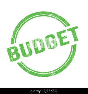 BUDGET text written on green-black grungy stamp sign Stock Photo - Alamy