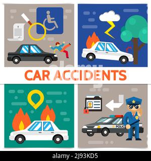 Road and traffic safety infographics vector template. Highway with road ...
