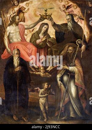 Incoronazione della Vergine - olio su tela - Alessandro Bonvicino detto ...