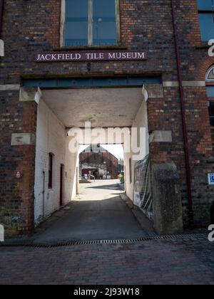 UK Shropshire Ironbridge Jackfield Tile Museum tile making Stock Photo ...
