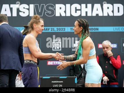 Maria Cecilia Roman during the weigh in at The Queens Hotel, Leeds ...