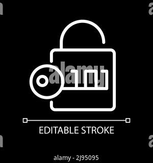 Safeguard pixel perfect white linear ui icon for dark theme Stock Vector Image & Art - Alamy