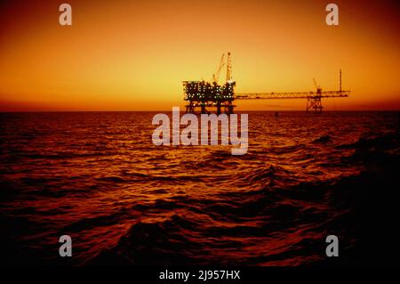 Australia. Western Australia. North Rankin `A'. Offshore gas platform ...