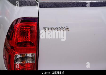 Toyota Hilux logo text Stock Photo - Alamy