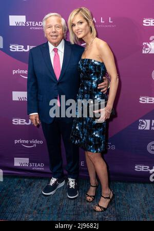 Dana Blumberg and Robert Kraft attend the 2026 Fanatics Super Bowl ...