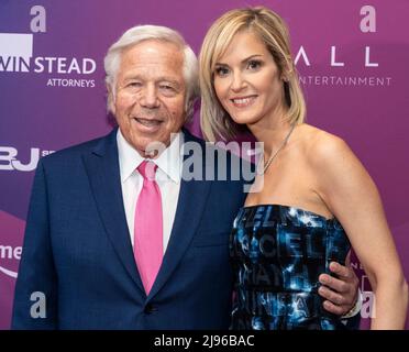 Dana Blumberg and Robert Kraft attend the 2026 Fanatics Super Bowl ...
