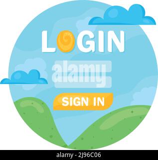 landscape access login template Stock Vector Image & Art - Alamy