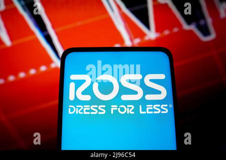 In this photo illustration, the Ross Stores, Inc. logo seen displayed ...