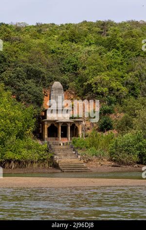 Pach Pandav Temple under restoration on the banks of Karli River in ...