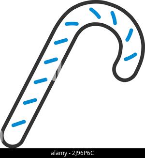 Stick Candy Icon. Editable Bold Outline With Color Fill Design. Vector ...