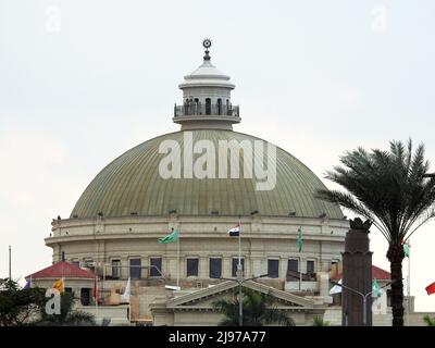 Architectural detail of Cairo Tower, a free-standing concrete tower and ...