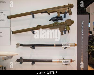 Man-portable surface-to-air missile 9K38 Igla (SA-18 Grouse) fired by Slovak Armed Forces from ...