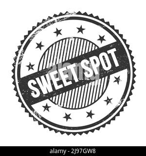 THE SWEET SPOT text on black grungy rectangle vintage stamp Stock Photo ...