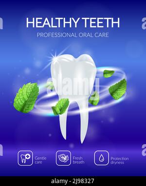 White molar tooth poster template. Graphic design element for dentist ...
