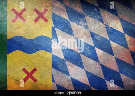 Top view of flag Hoeksche Waard, Netherlands. Dutch patriot and travel ...