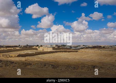Panoramic View to the Oasis Siwa with Green Palm Trees around, Egypt ...