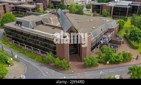 University of Limerick in summer, view of university town against green ...