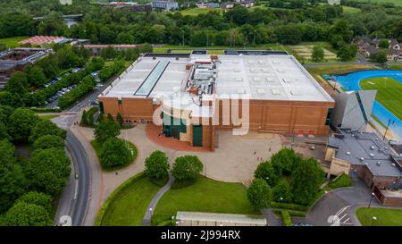 University of Limerick in summer, view of university town against green ...