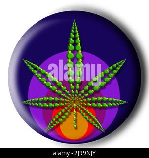 marijuana five leaf pattern symbol Stock Vector Image & Art - Alamy