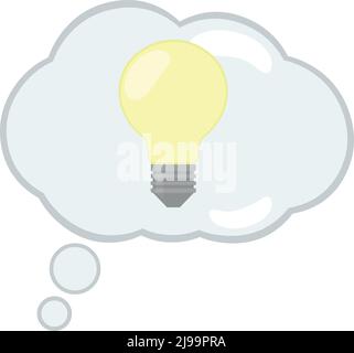 Light bulb icon in comic style. Lightbulb cartoon vector illustration ...