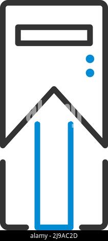 System Unit Icon. Editable Bold Outline With Color Fill Design. Vector ...