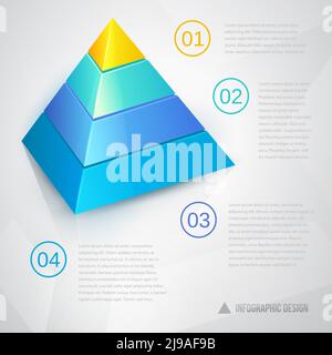 Infographic template. Pyramid hierarchy with space for photos and text ...