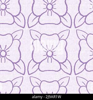 Gender neutral purple flower seamless raster background. Simple ...