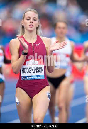 Keely Hodgkinson of England competing in the women’s 800m final at the ...